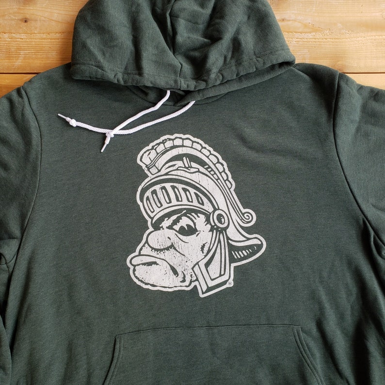 MSU Sweatshirt Michigan State Spartans Hoodie Gruff Sparty Pullover ...