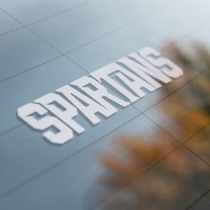 MSU Car Decal Sticker Michigan State University Spartans Lettering Logo ...