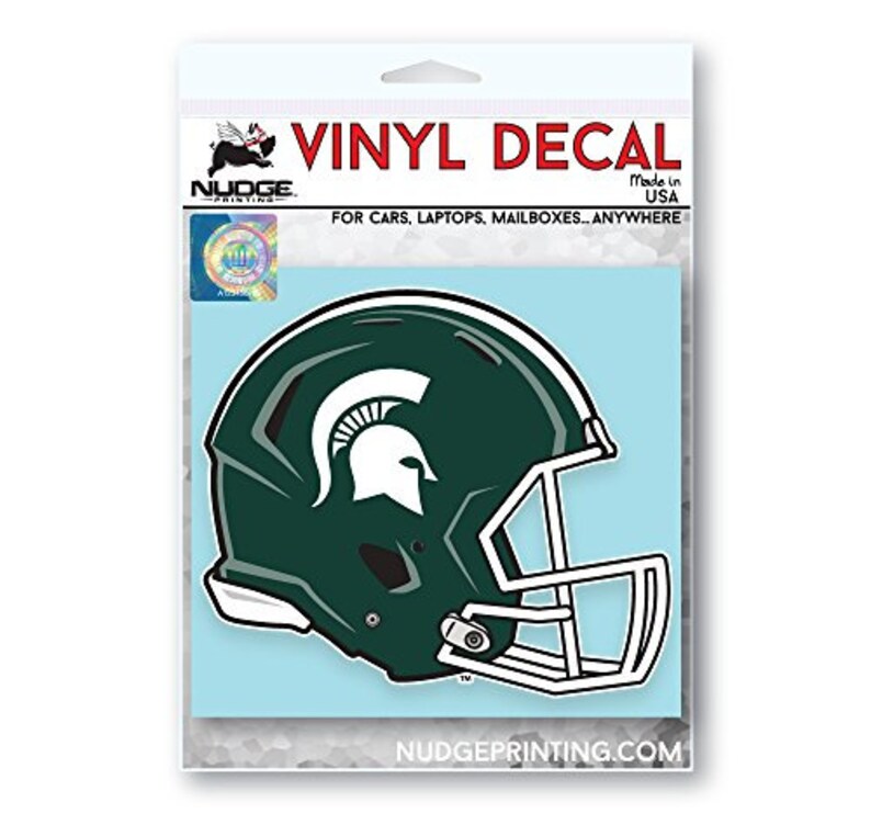 MSU Car Decal Sticker Michigan State Spartans Football Helmet | Etsy