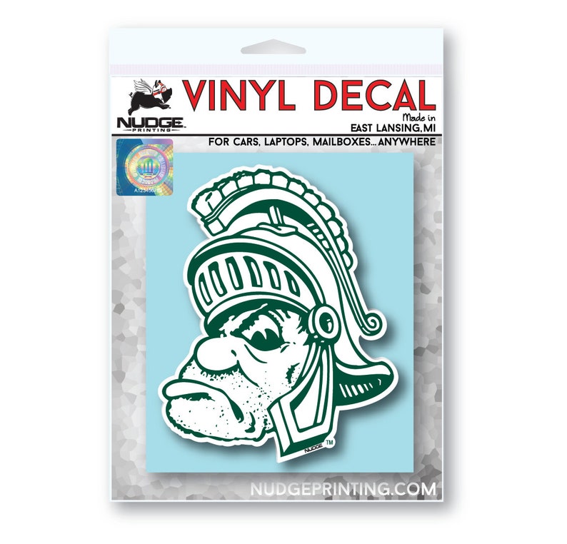 Retro Gruff Sparty MSU Michigan State Spartans Logo Vinyl Car - Etsy España