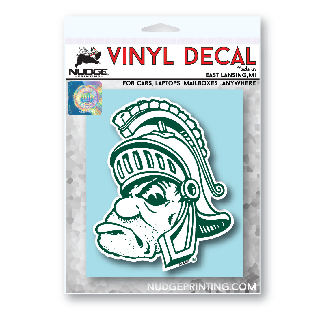 Retro Gruff Sparty MSU Michigan State Spartans Logo Vinyl Car Decal ...
