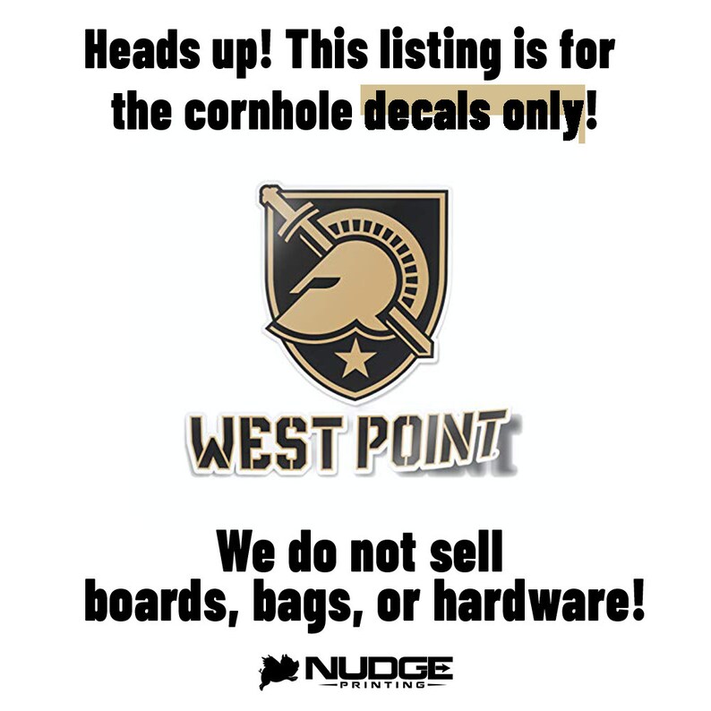 US Military Academy Army West Point Black Knights Combo Logo Cornhole ...