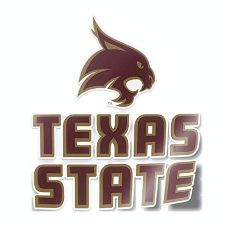 Texas State University Bobcats Combo Logo Car Decal Sticker - Etsy