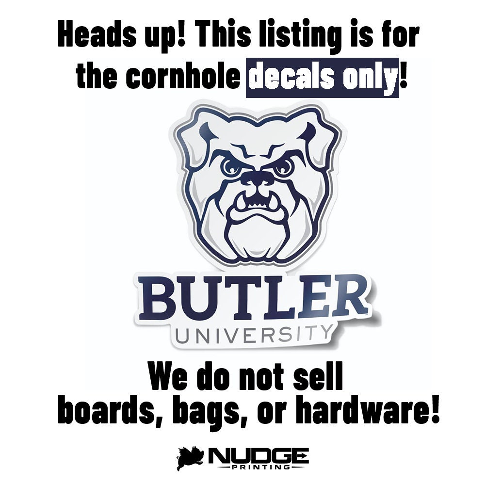 Butler University Bulldogs Combo Logo Cornhole Decal Includes 1 Decal ...