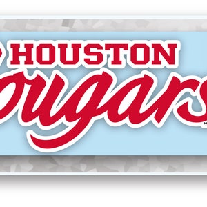University of Houston Script Cougars Vinyl Car Decal Sticker - Etsy