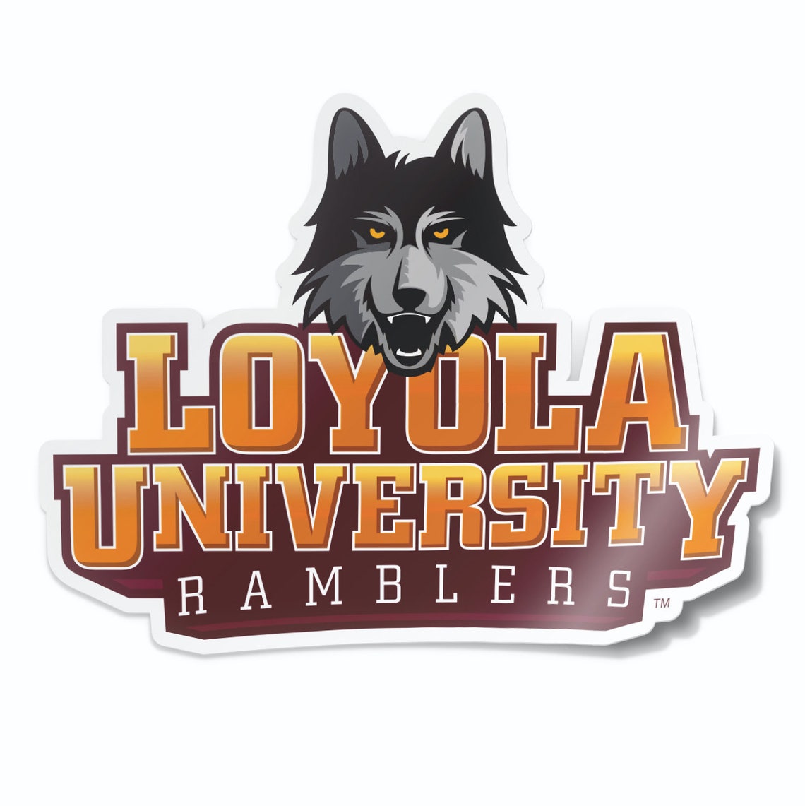 Loyola University Chicago LUC Ramblers LU Wolf Vinyl Car - Etsy