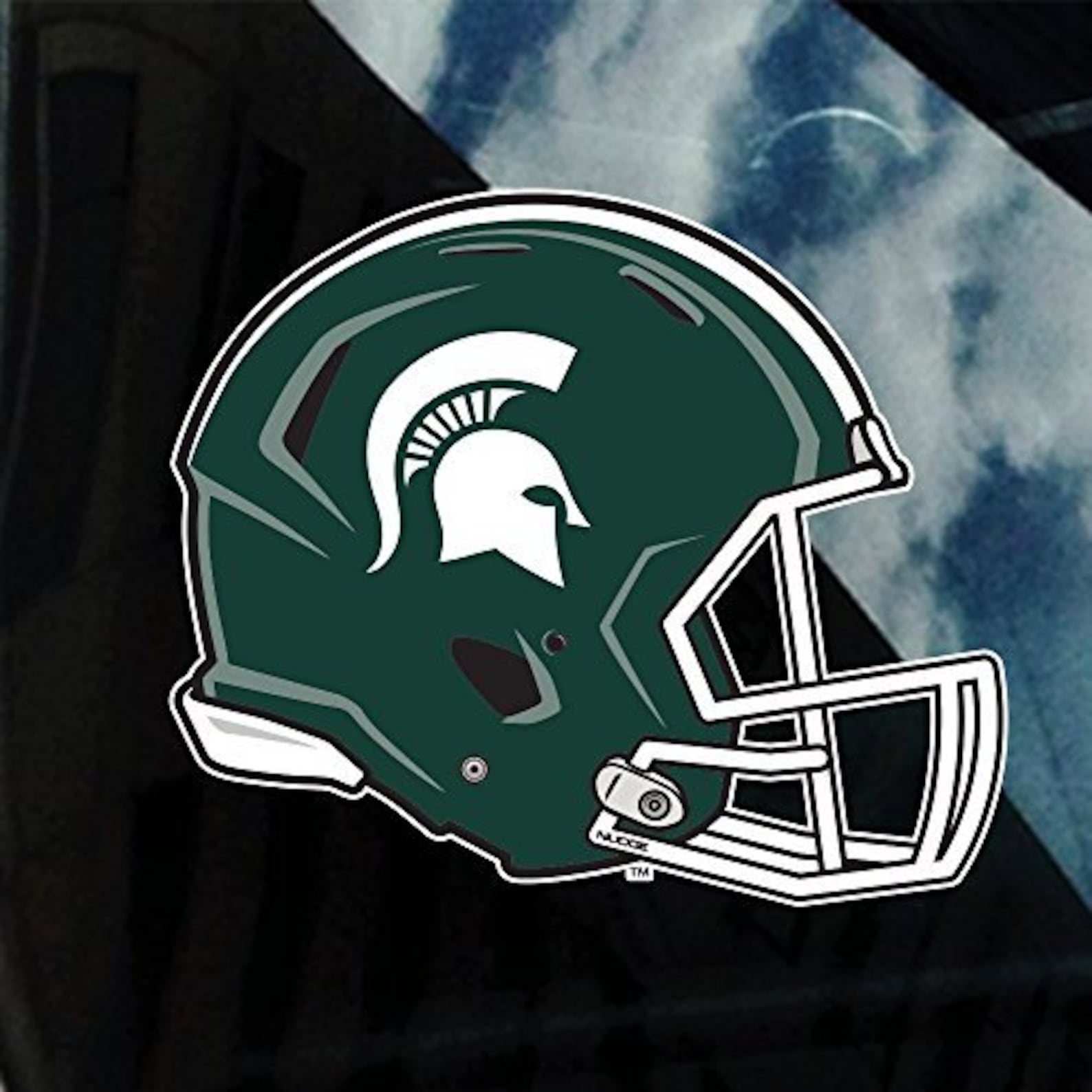 MSU Car Decal Sticker Michigan State Spartans Football Helmet | Etsy