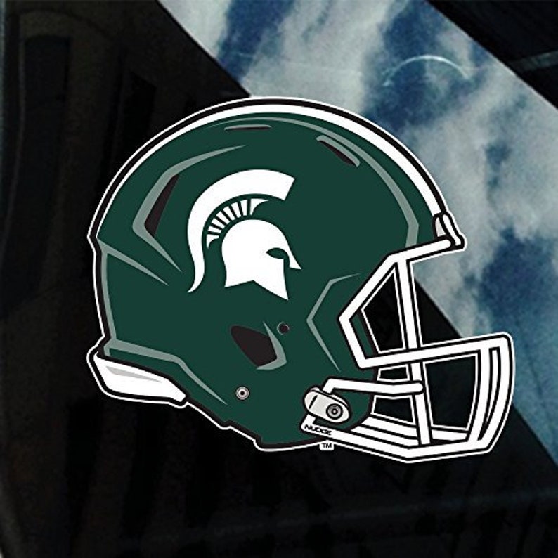 MSU Car Decal Sticker Michigan State Spartans Football Helmet | Etsy
