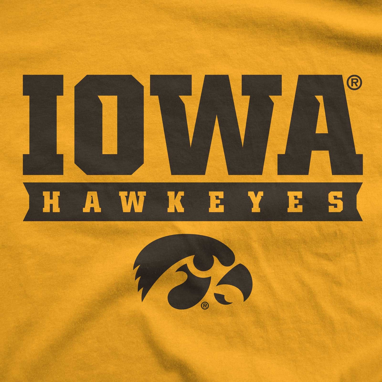 University of Iowa Hawkeyes Athletics Logo Super Soft Gold Yellow ...