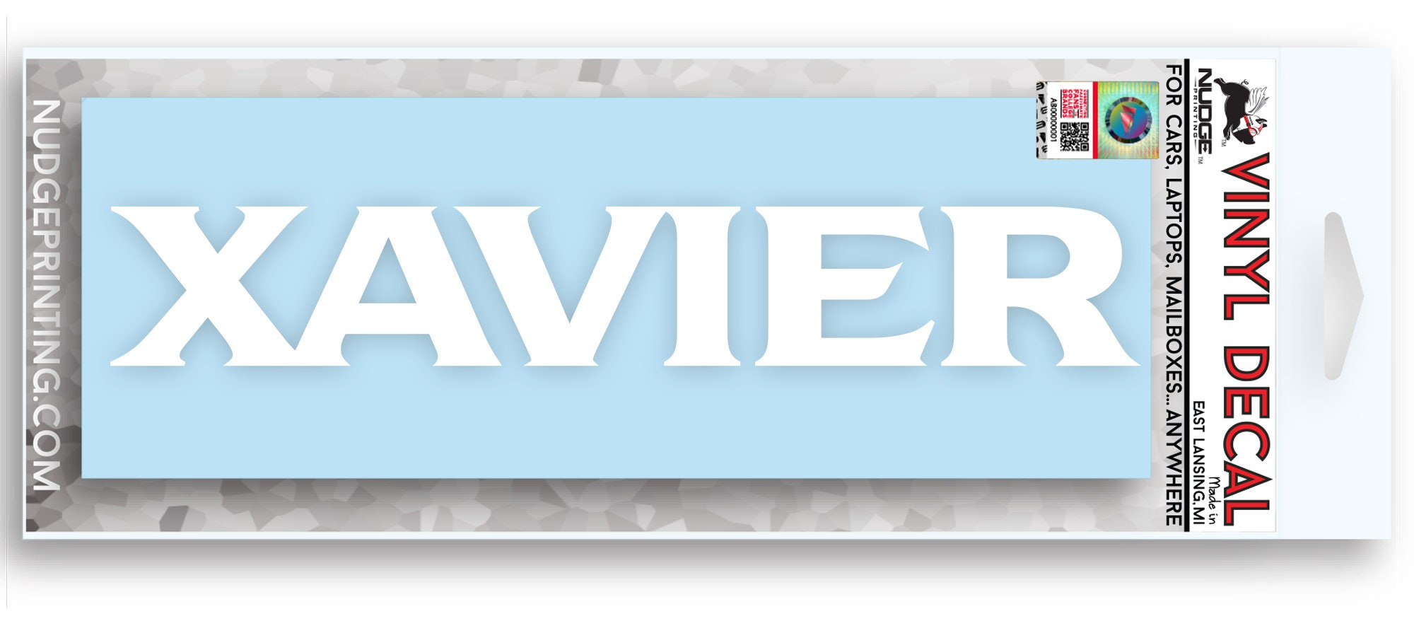 Xavier University Musketeers White Wordmark Logo Car Decal | Etsy