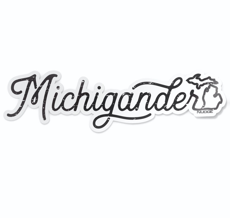 Michigan Cursive Vinyl Decal, Michigander Sticker - Etsy