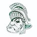 Retro Gruff Sparty MSU Michigan State Spartans Logo Vinyl Car Decal ...