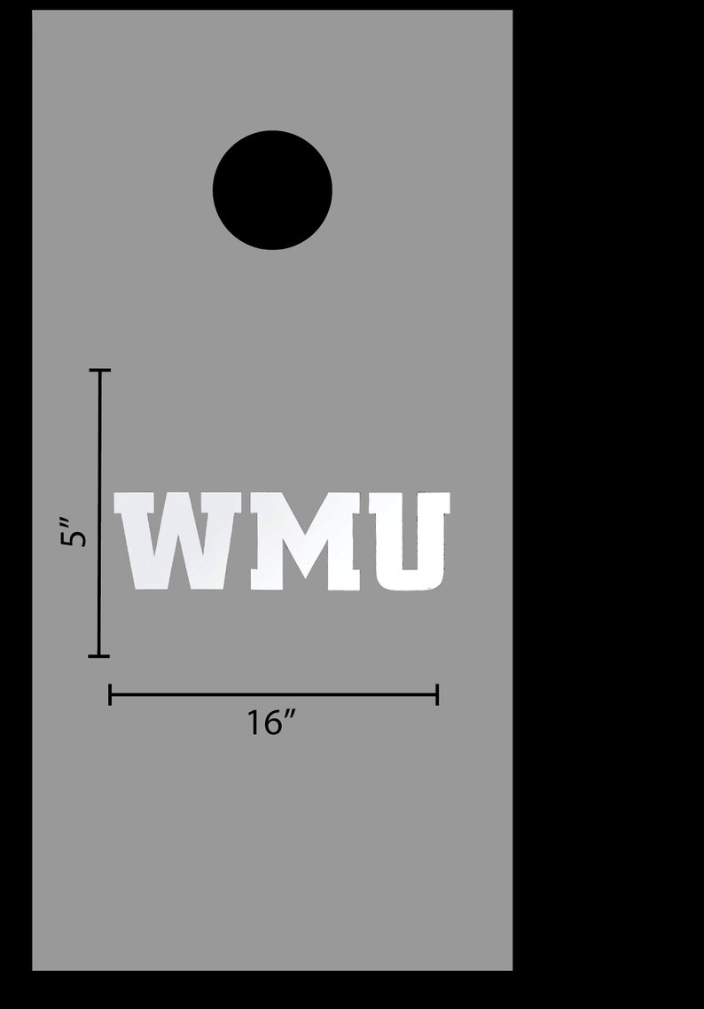 Western Michigan University Broncos Block White WMU Logo - Etsy
