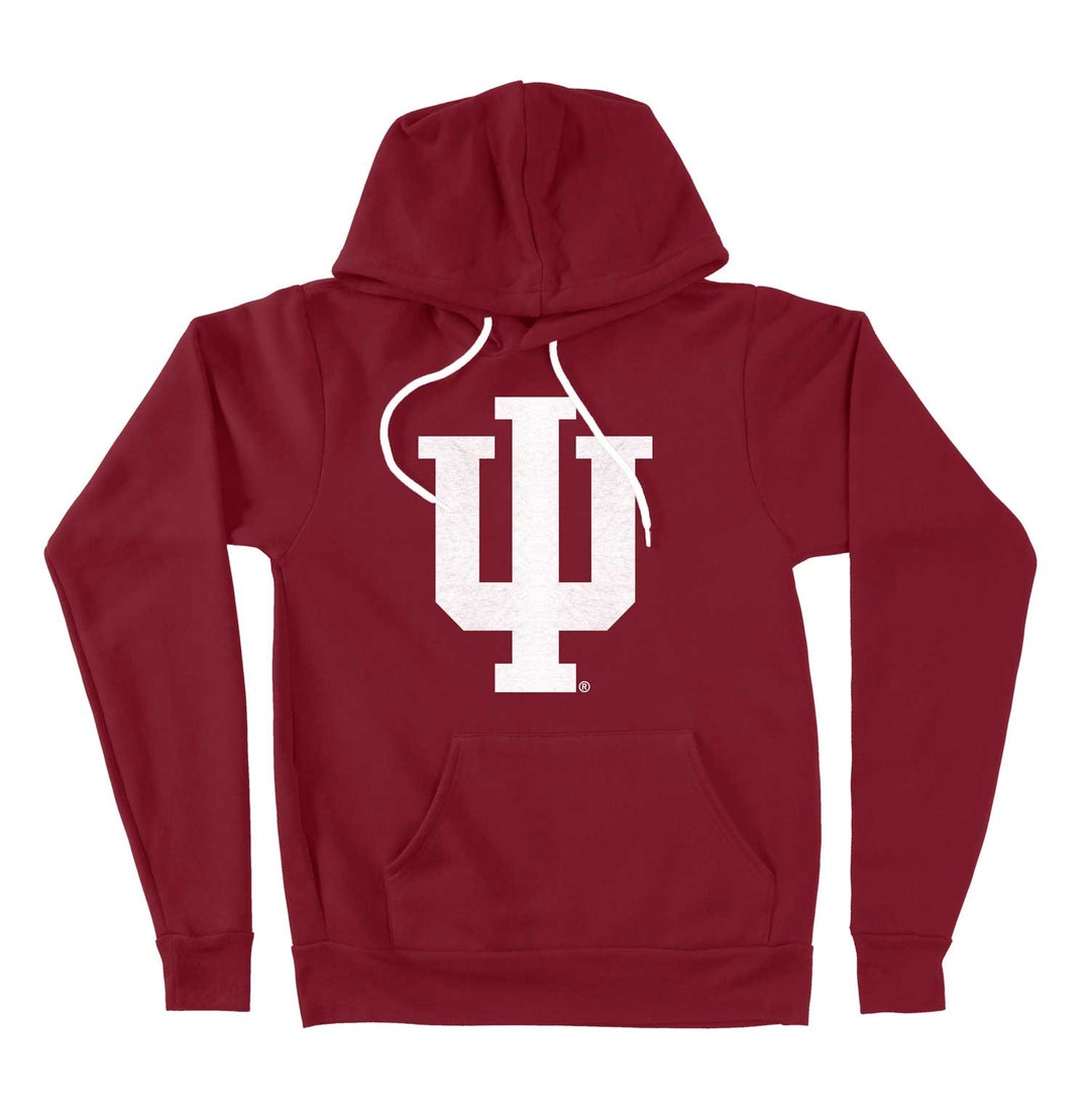 Indiana University Hooded Sweatshirt With IU Trident Logo Super Soft ...