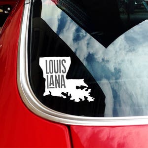 Home State Collection: the State of Louisiana Car Decal Window Bumper ...