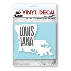 Home State Collection: the State of Louisiana Car Decal Window Bumper ...