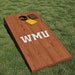 Western Michigan University Broncos Block White WMU Logo Cornhole Decal ...