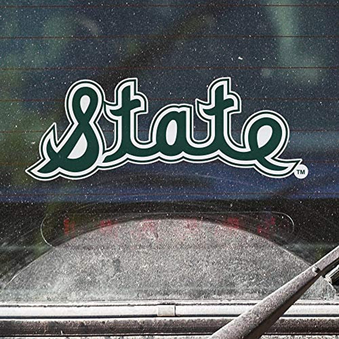MSU Car Decal Sticker Michigan State University Spartans Cursive State ...