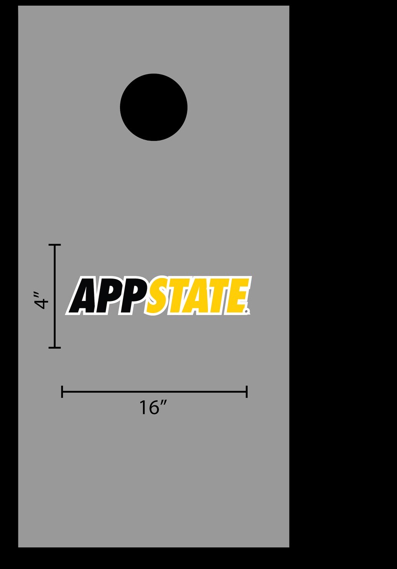 Appalachian State University Mountaineers Block APPSTATE Logo - Etsy