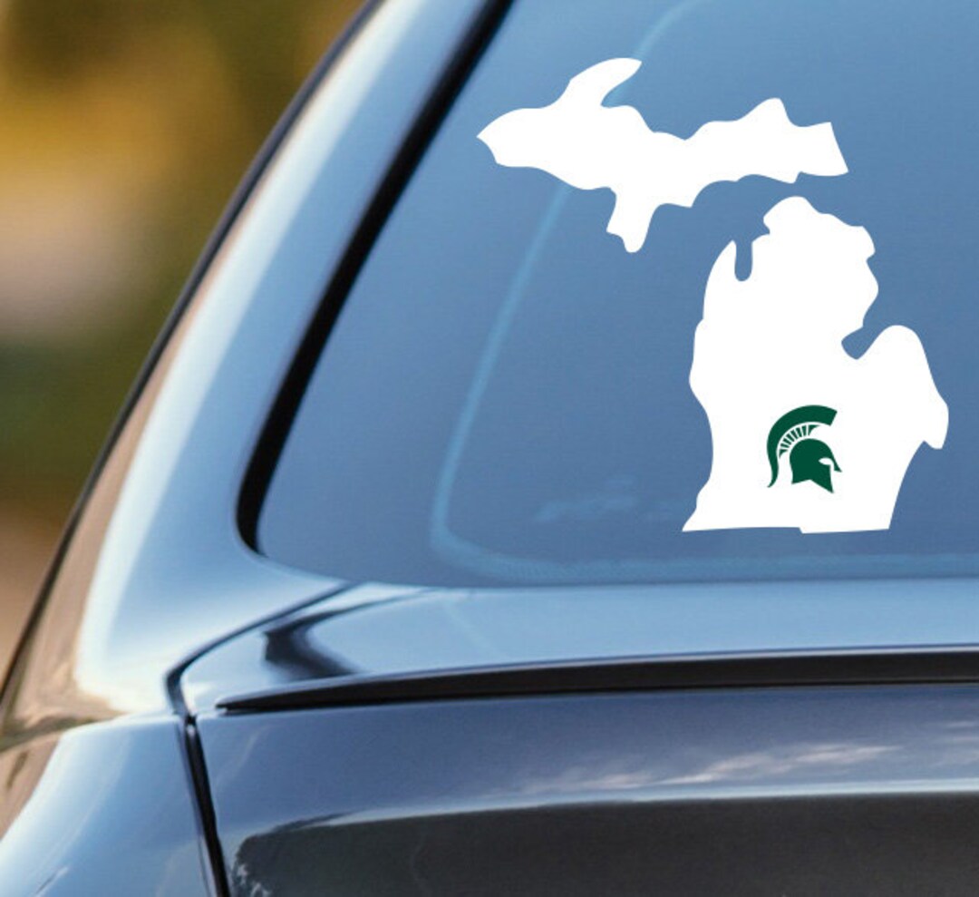 MSU Car Decal Sticker Michigan State University Spartans State of ...