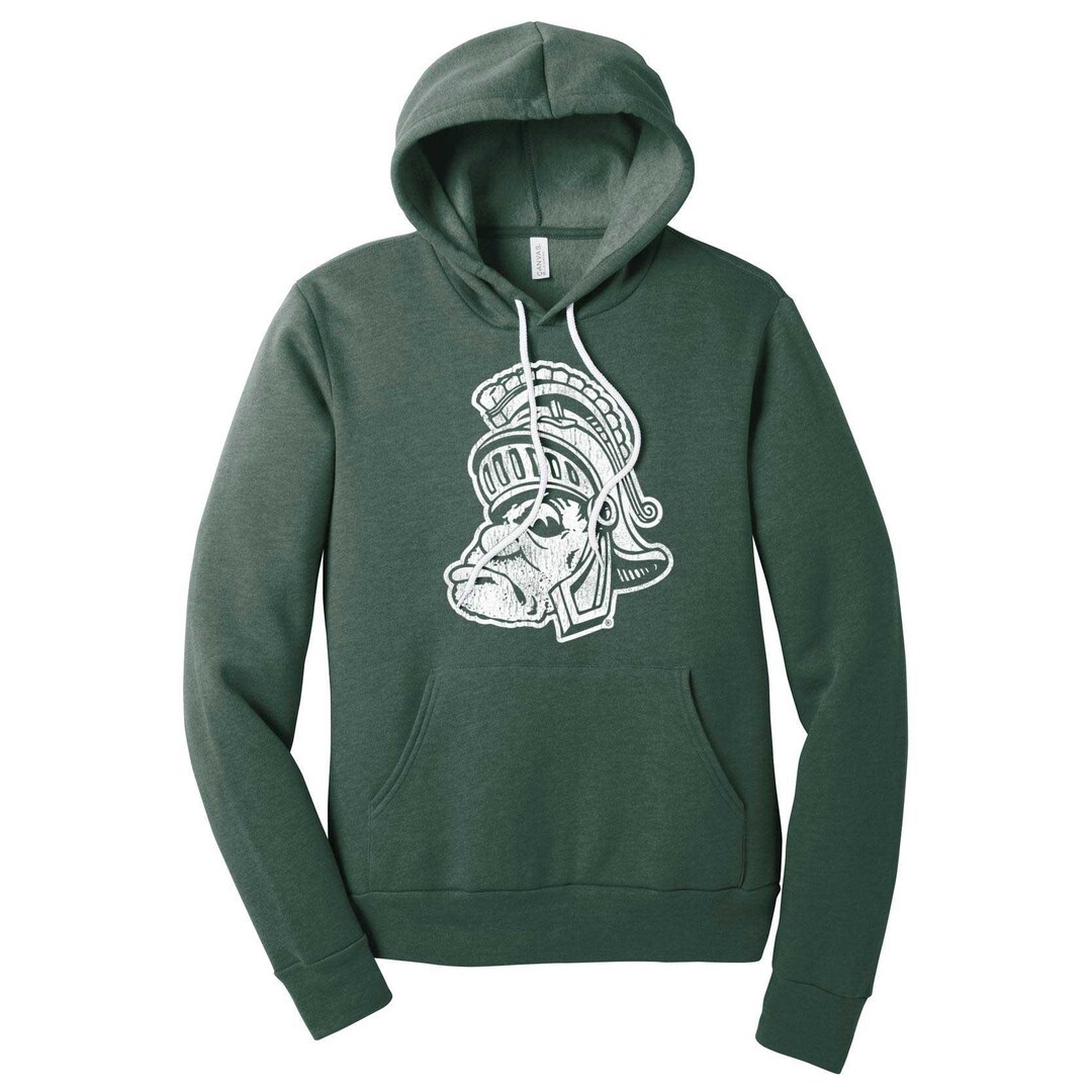 MSU Sweatshirt Michigan State Spartans Hoodie Gruff Sparty Pullover ...