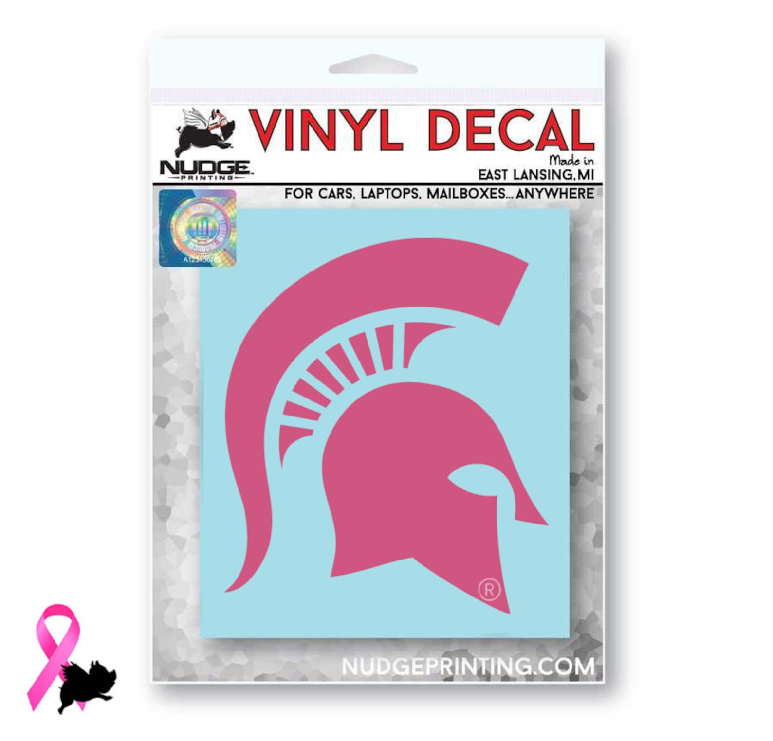 Michigan State MSU Car Decal Sticker Spartans Sparty Helmet | Etsy