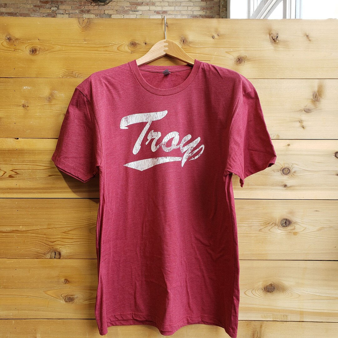 Troy University Trojans Script Cursive Wordmark Logo Unisex T-shirt heather Cardinal Red - Etsy