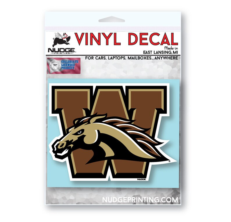 Western Michigan University WMU W Broncos Head Sticker Decal for Cars ...