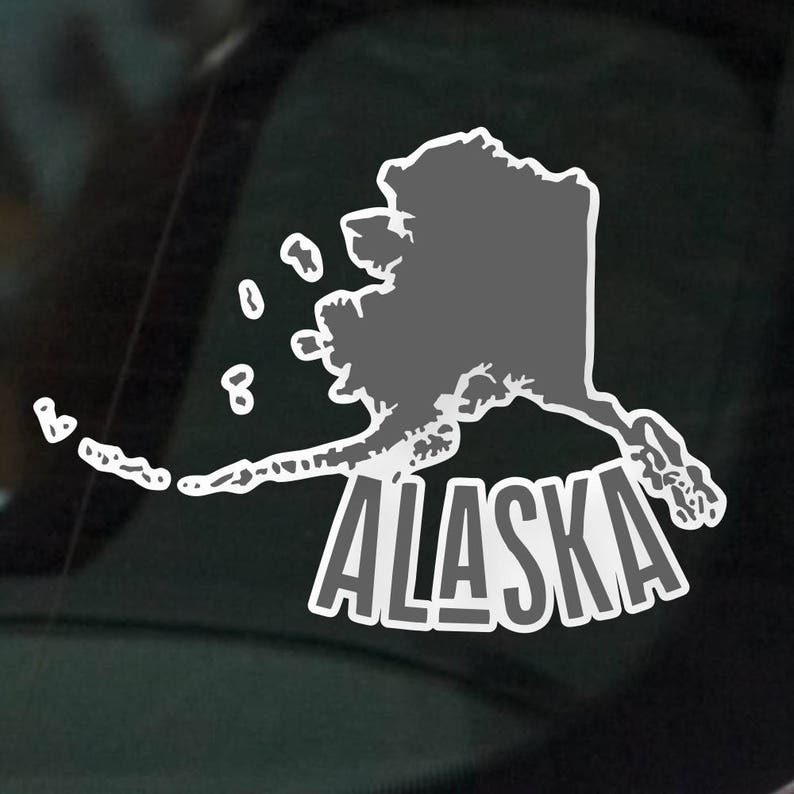 Home State Collection: the State of Alaska Car Decal Bumper - Etsy