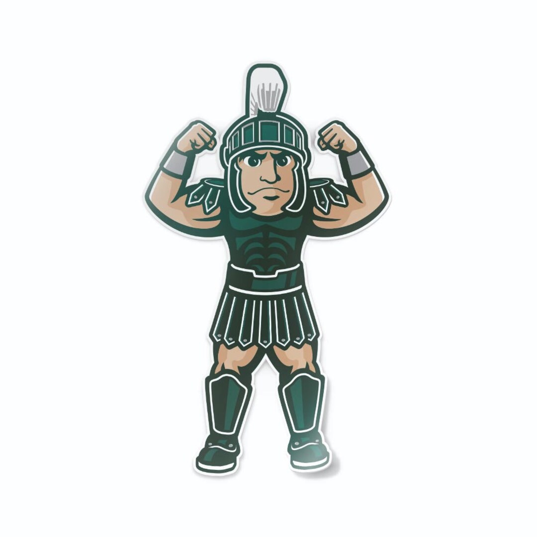 Michigan State Spartans Sticker Car Window Decal MSU Sparty Mascot ...