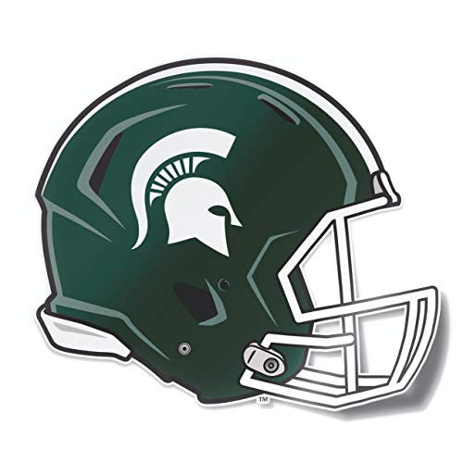 MSU Car Decal Sticker Michigan State Spartans Football Helmet | Etsy