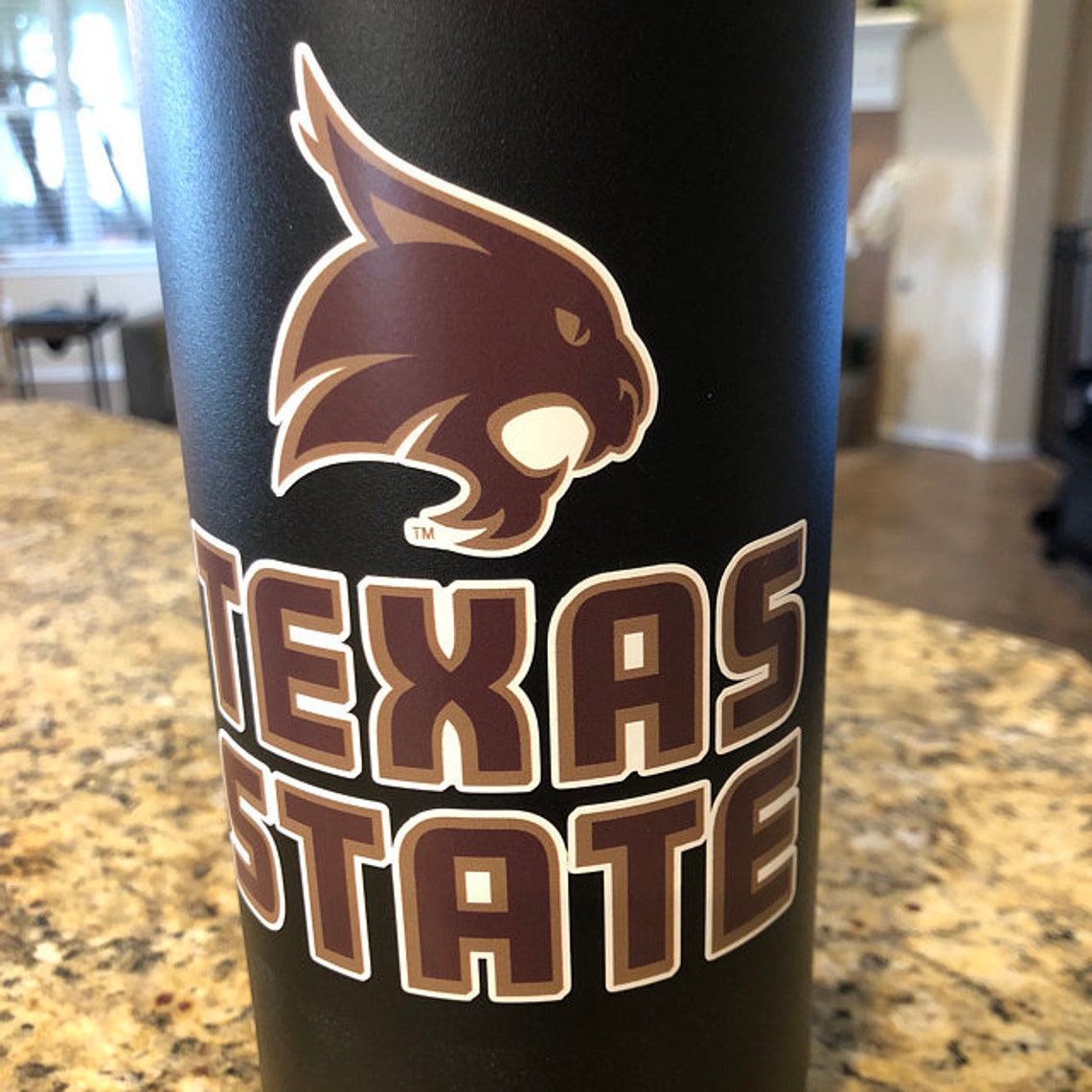 Texas State University Bobcats Combo Logo Car Decal Sticker | Etsy