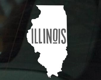 Illinois Car Decal - Etsy