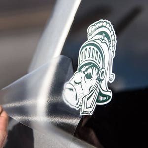 Retro Gruff Sparty MSU Michigan State Spartans Logo Vinyl Car Decal ...