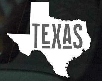 Home State Collection: the State of Texas Car Decal Bumper - Etsy