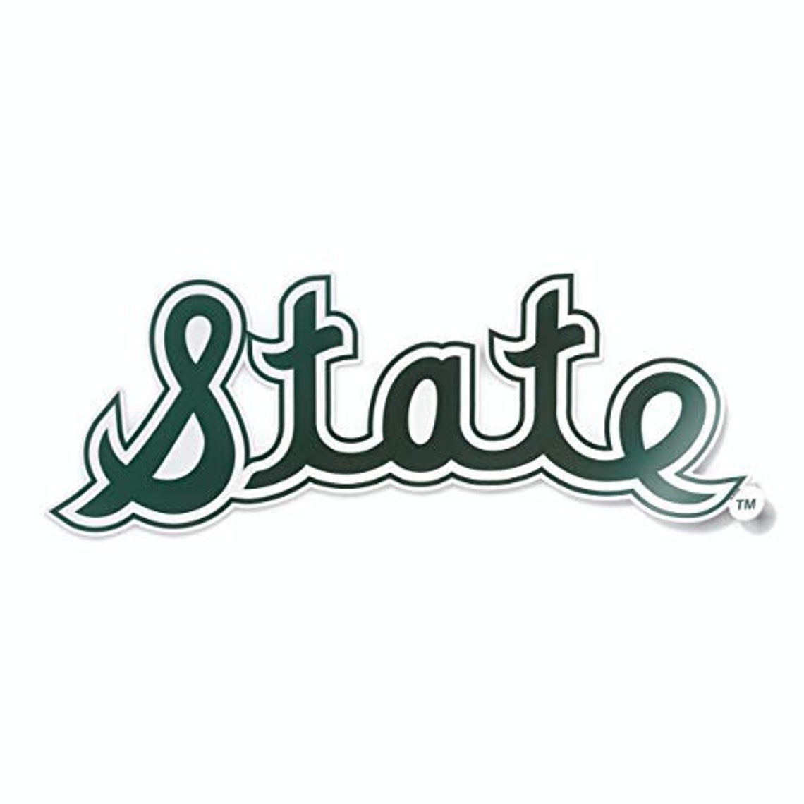 MSU Car Decal Sticker Michigan State University Spartans Cursive State ...