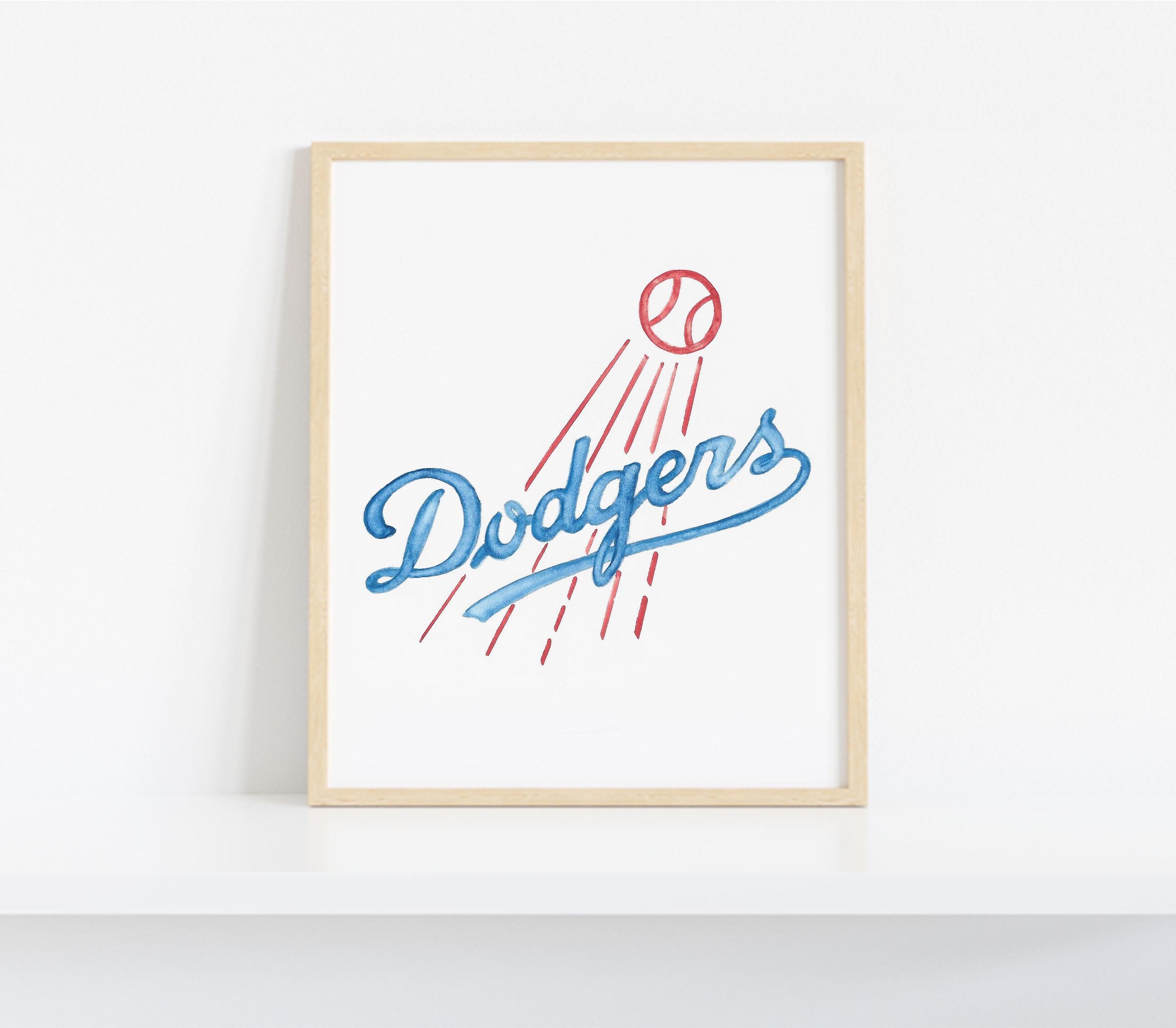 Los Angeles Dodgers Poster Vintage Dodgers Commemorative Print | Etsy