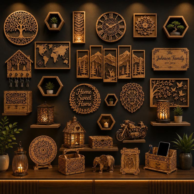 300,000+ Laser Cut Designs Bundle | DXF EPS Png Files | Cnc Router ...