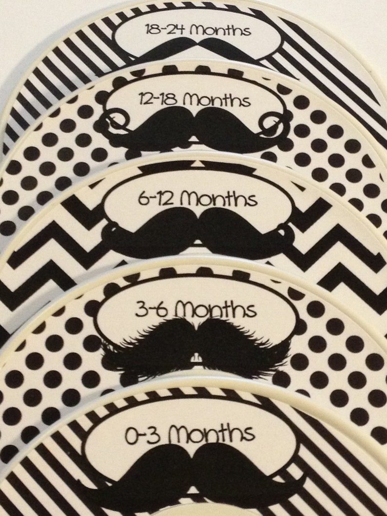 Baby Closet Dividers - Modern Baby Mustaches - Baby Stache CD755 Baby ...