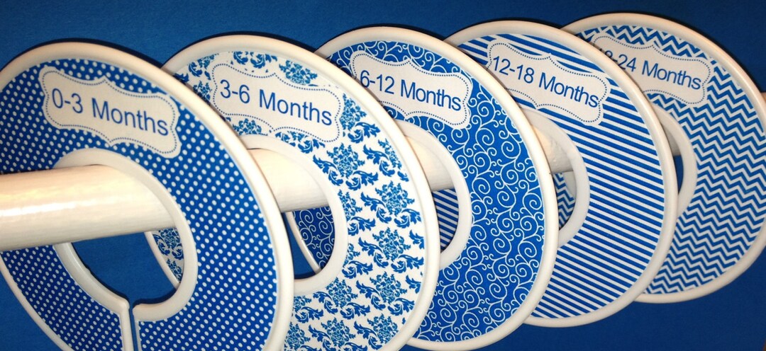 Baby Closet Dividers Organizers Shabby Elegance Turquoise Blue 12 ...