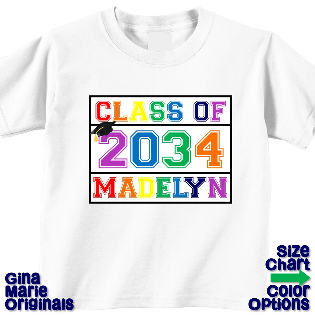 Personalized High School Graduation Class Shirt T-shirt Boy Girl Kids ...