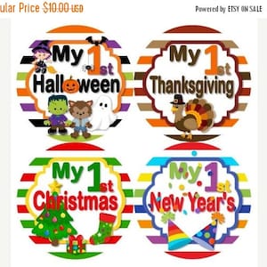 Canadian Baby My 1st First HOLIDAY Stickers First Year Holidays ...