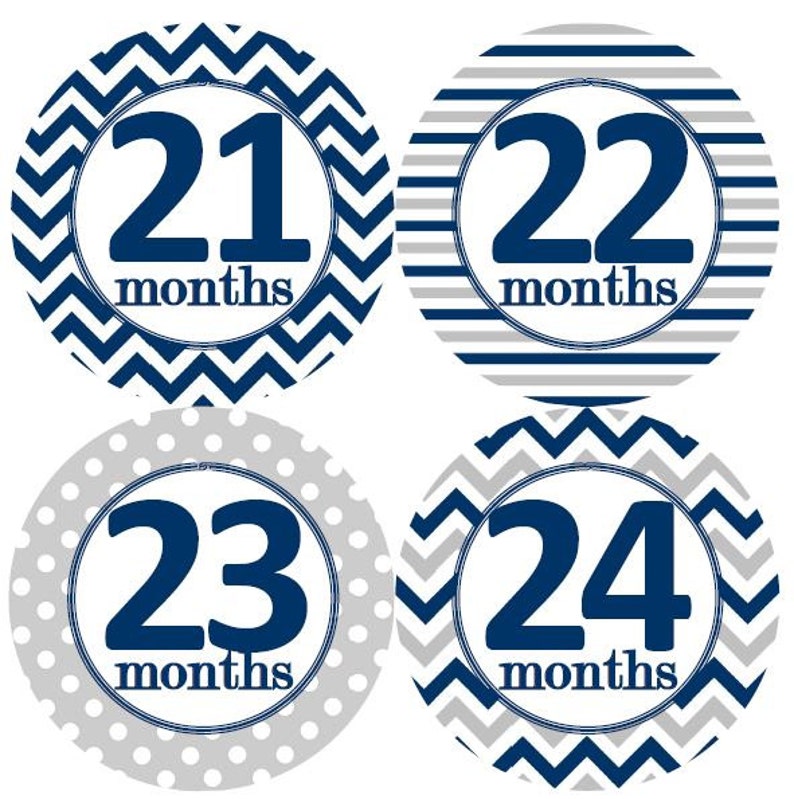 Baby 13-24 2nd Second Year Monthly Milestone Growth Stickers | Etsy