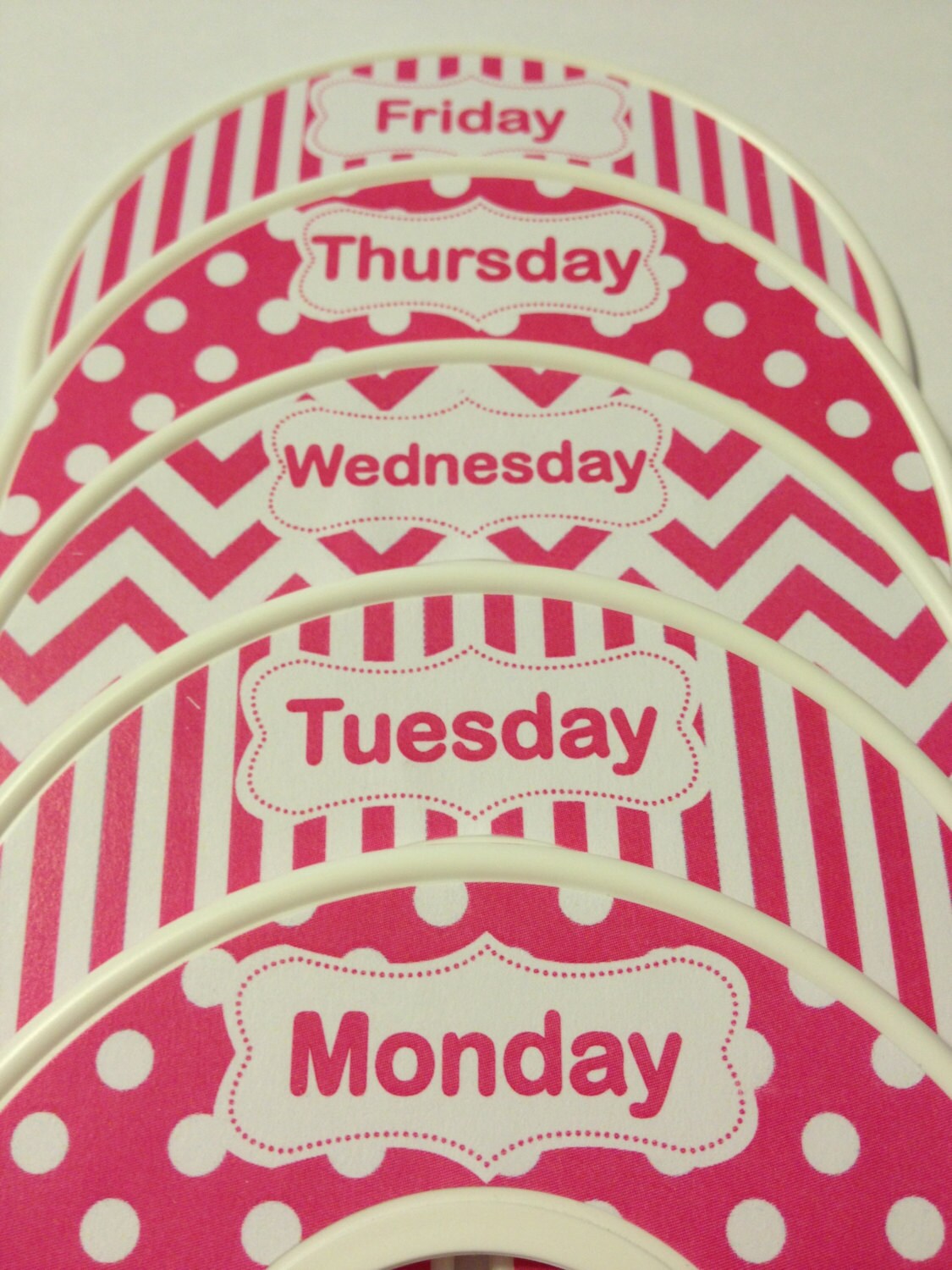 Closet Dividers Pink Dots Days of Week Back to School - Etsy