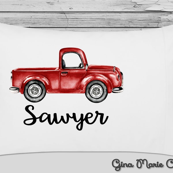 Red Truck Pillow Case at Humberto Watts blog
