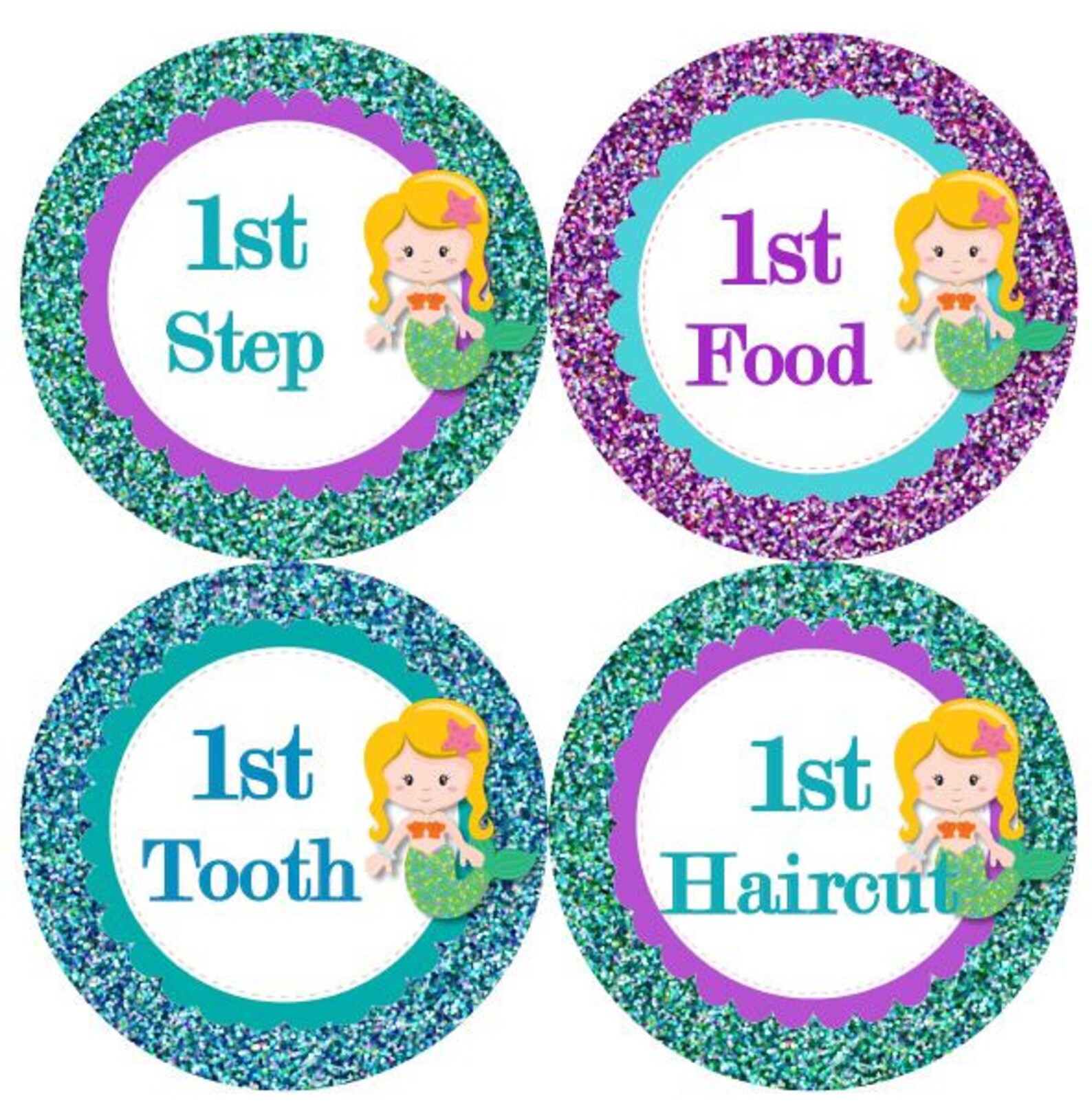 Baby 1st First MILESTONES Growth Stickers Aqua Turquoise - Etsy