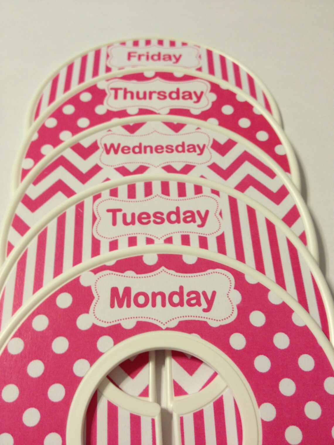 Closet Dividers Pink Dots Days of Week Back to School - Etsy