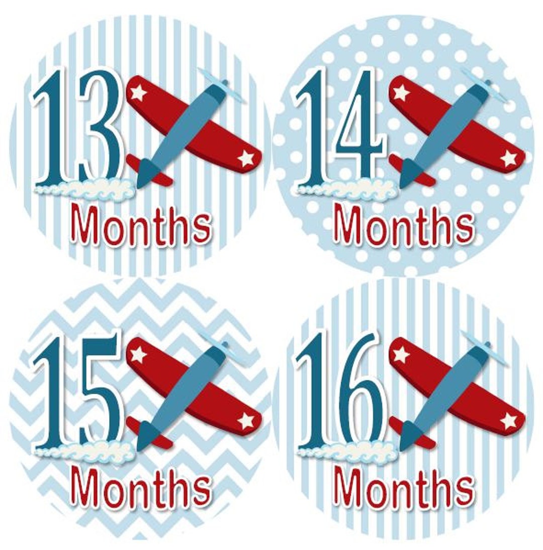 2nd Second Year 13-24 Months Baby Monthly Milestone Growth Stickers ...