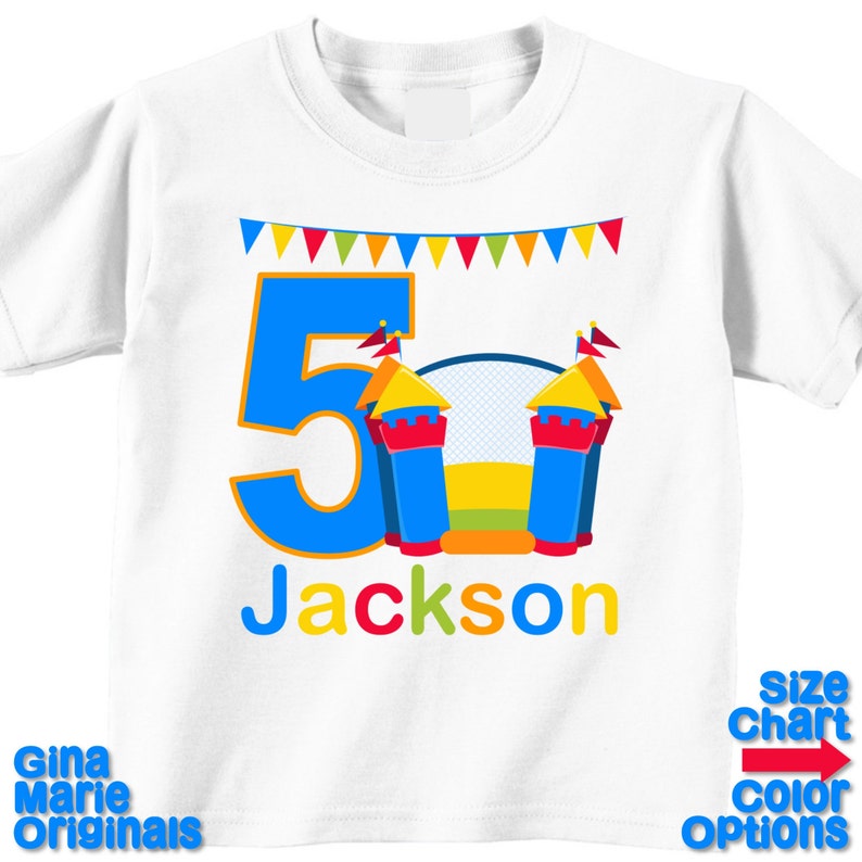Personalized Bounce Jump Birthday Party Boy Shirt T-shirt | Etsy