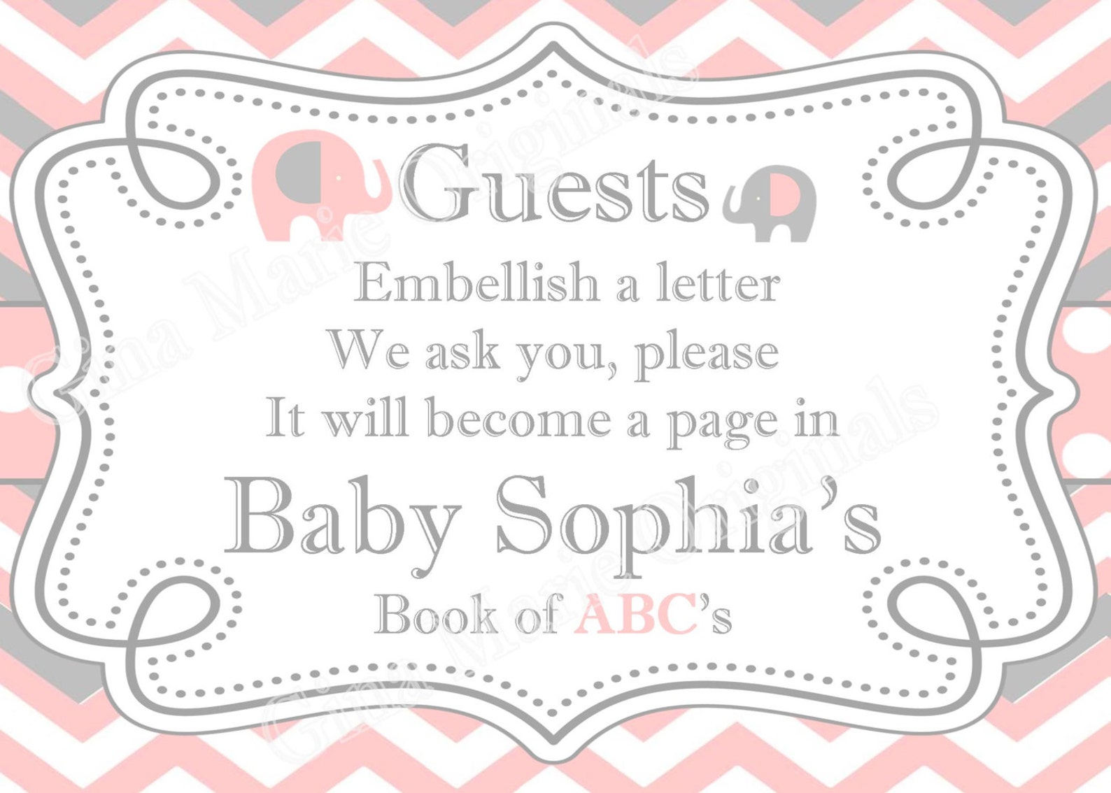 Personlized Printable Baby Shower Abc's Activity Book in | Etsy